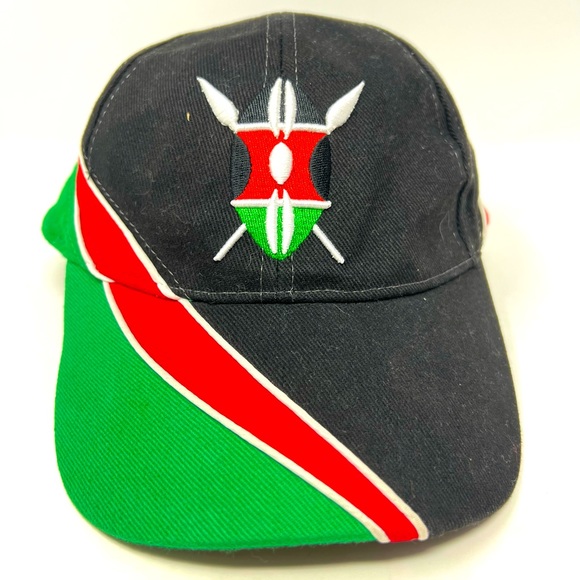 Accessories | Baseball Cap Kenya Flag Seal Embroidered Black W Flag One ...